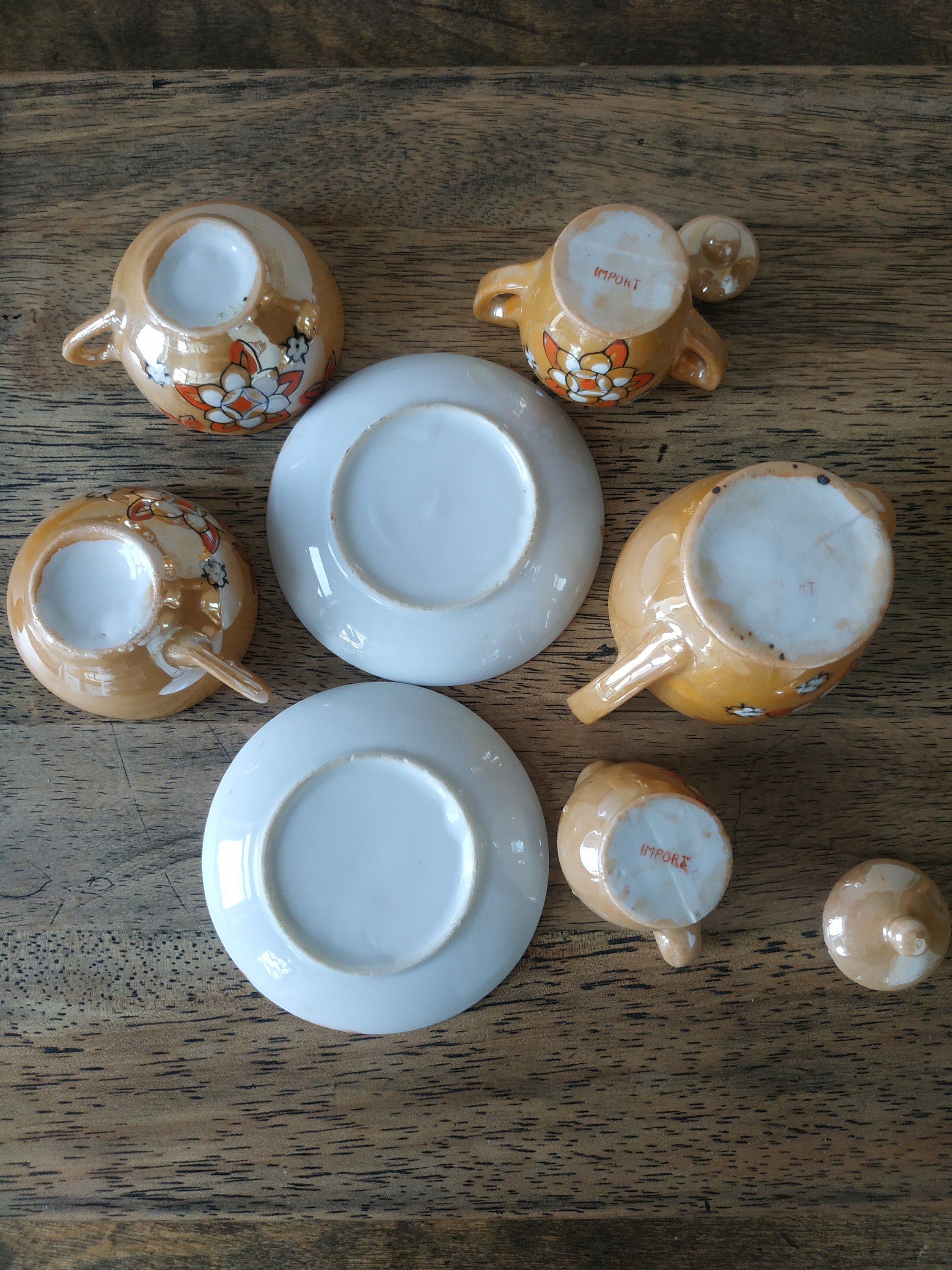 Miniature Tea Set, Lusterware Japan 50s? Rare Collectible - Etsy