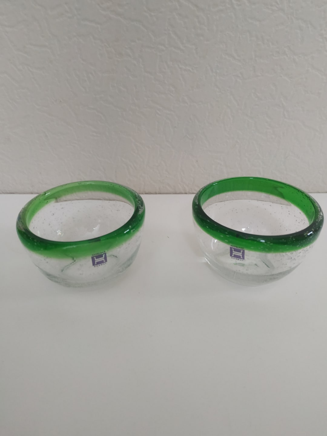 Mid Century Hadeland Norwegian Art Glass Bowls, Pair Candlesticks - Etsy