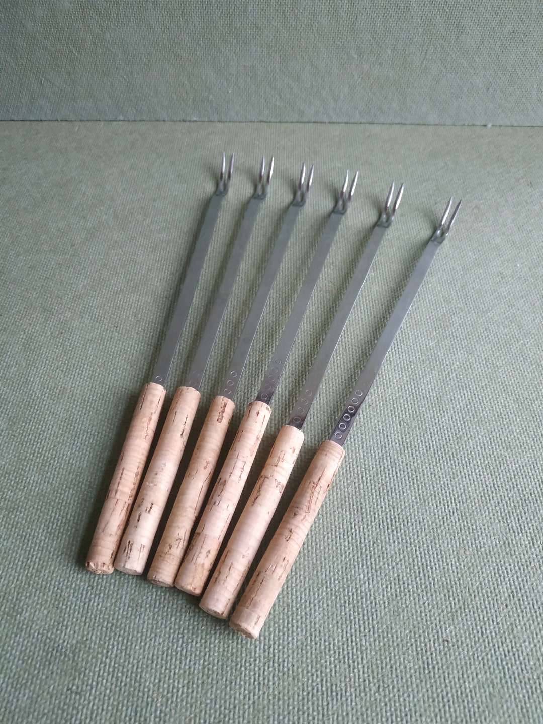 Signe Persson-melin Boda Nova Sweden Set of 6, Long Fondue Forks ...