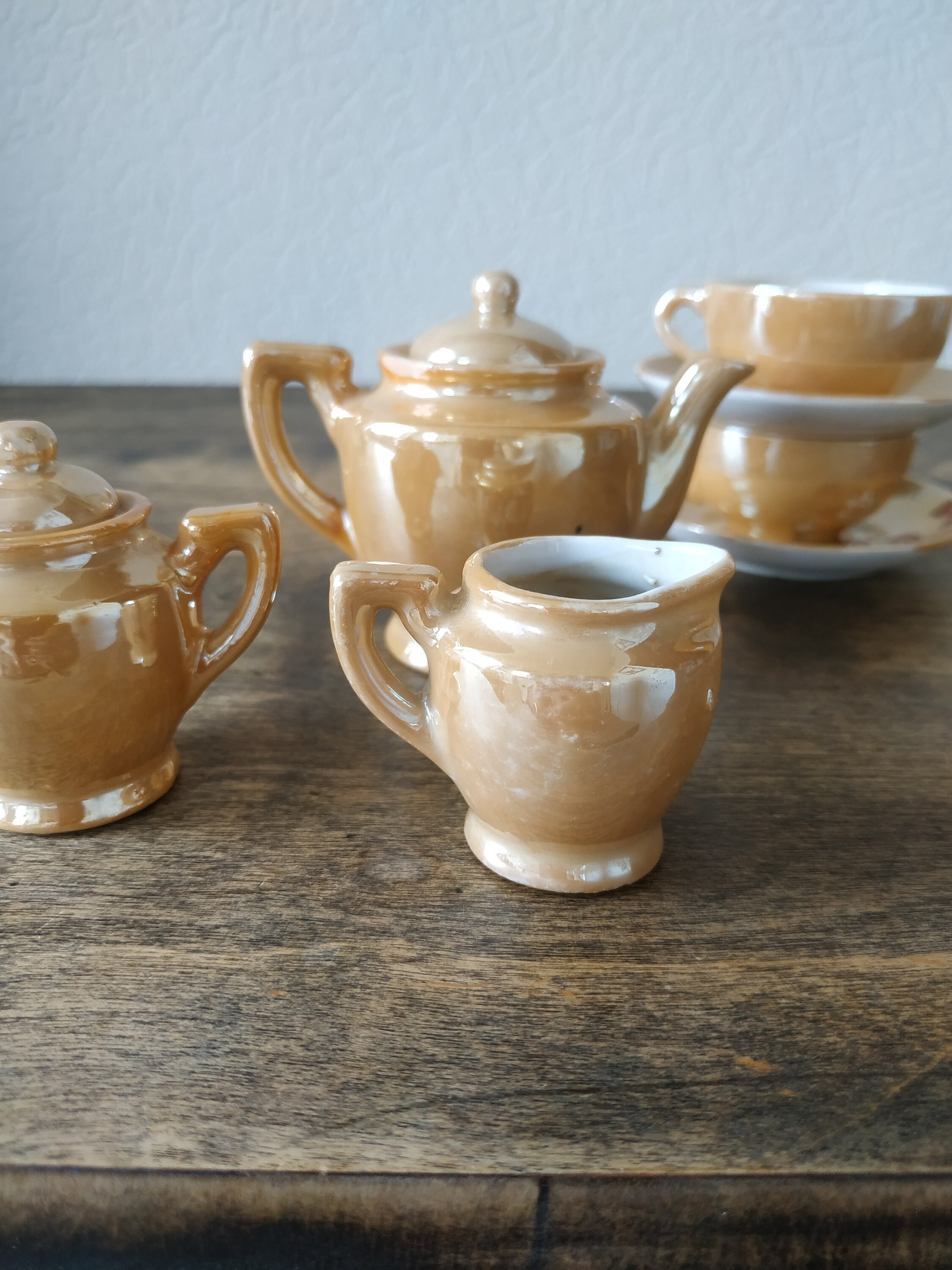 Miniature Tea Set, Lusterware Japan 50s? Rare Collectible - Etsy
