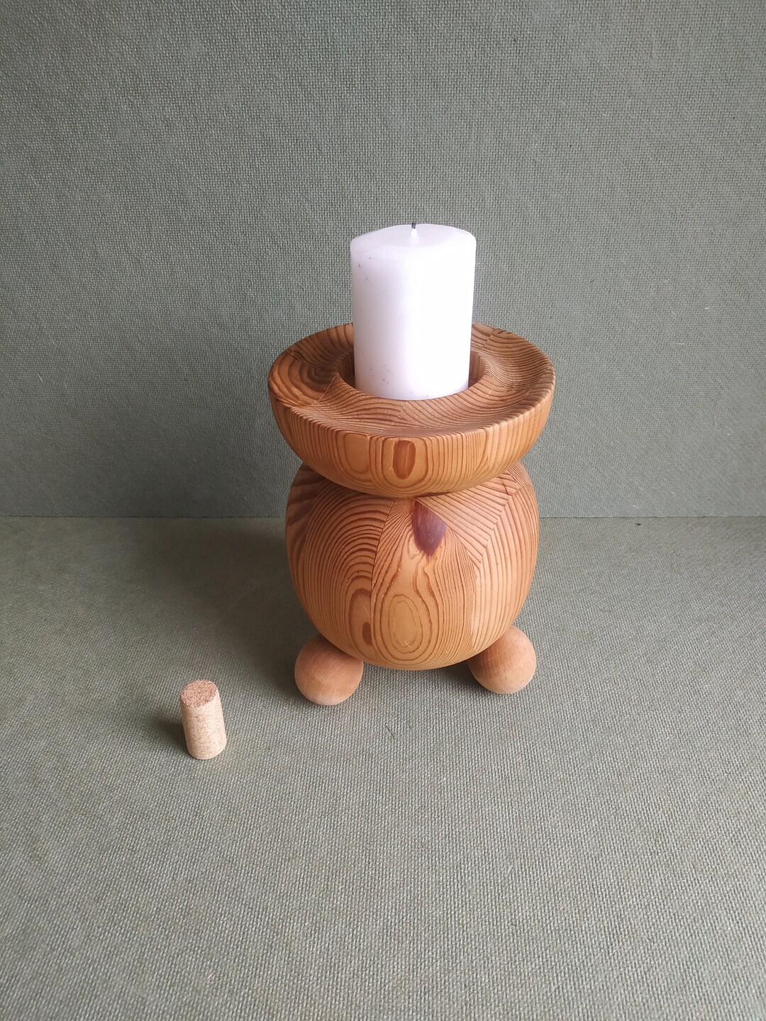 Stig Johnsson Large Vintage Candlestick, Smalands Slojd Varnamo Sweden ...