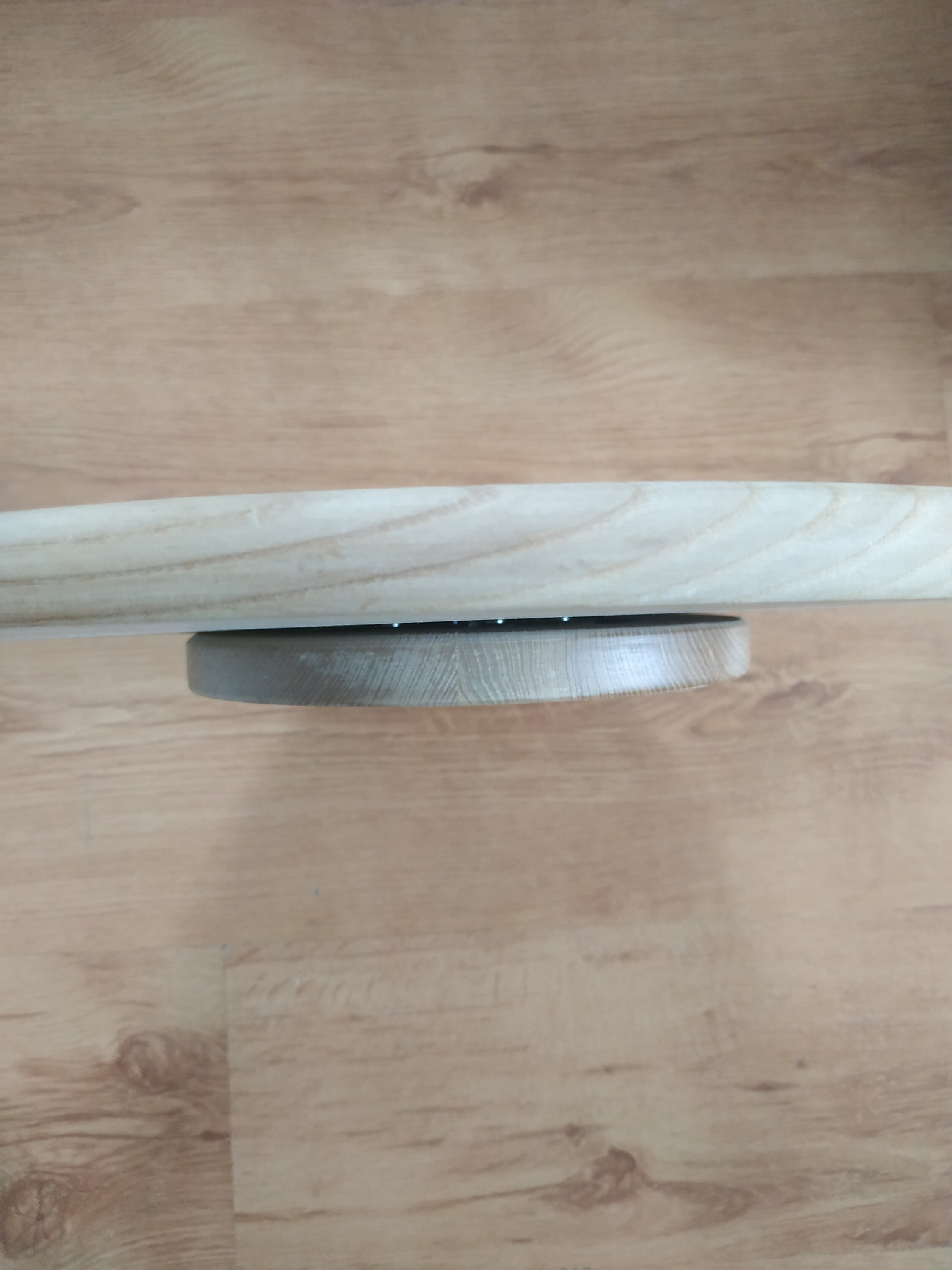 Vtg Revolving Pizza Stand / Large Wooden Cake Stand / Cake Turntable ...