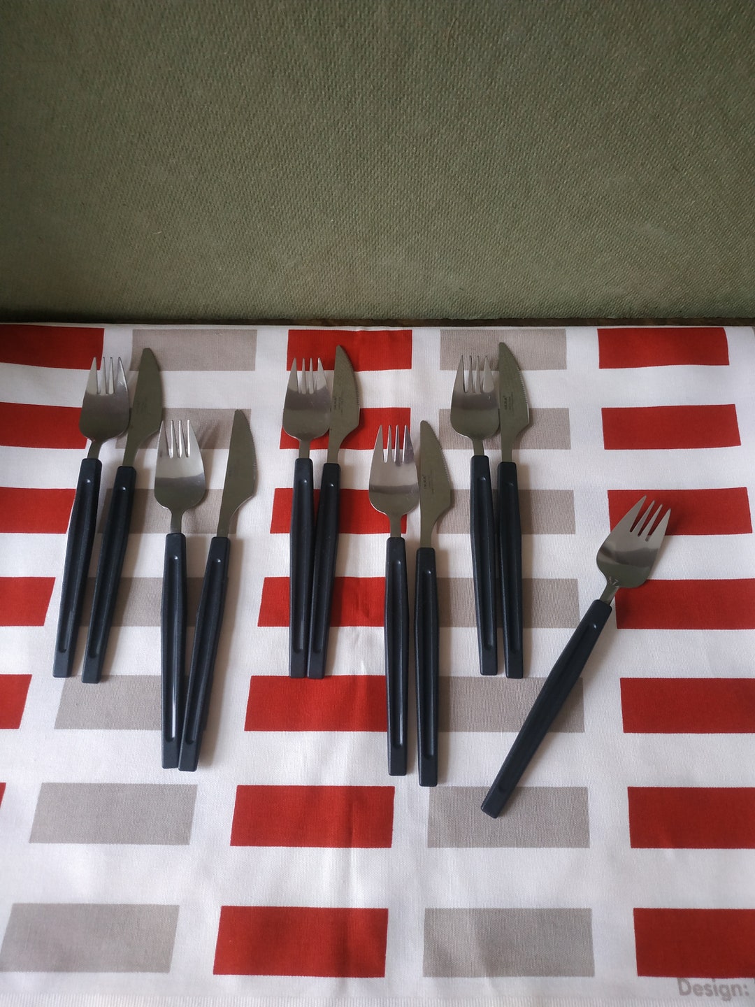IKEA Alert Cutlery Set, 5 Knives and 6 Forks, Vintage Design by Franz ...