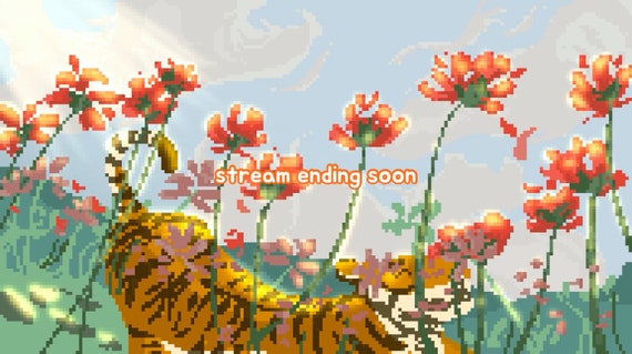 Chinese New Year Tiger Pixel Art Streaming Screens : Twitch | Etsy