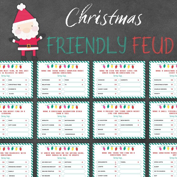 Christmas Family Feud - Etsy