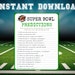 Football Predictions Game, Printable Big Game Predictions, Super Bowl ...