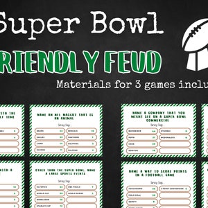 Football Party Friendly Feud Game, Printable Superbowl Game, Chiefs Vs ...
