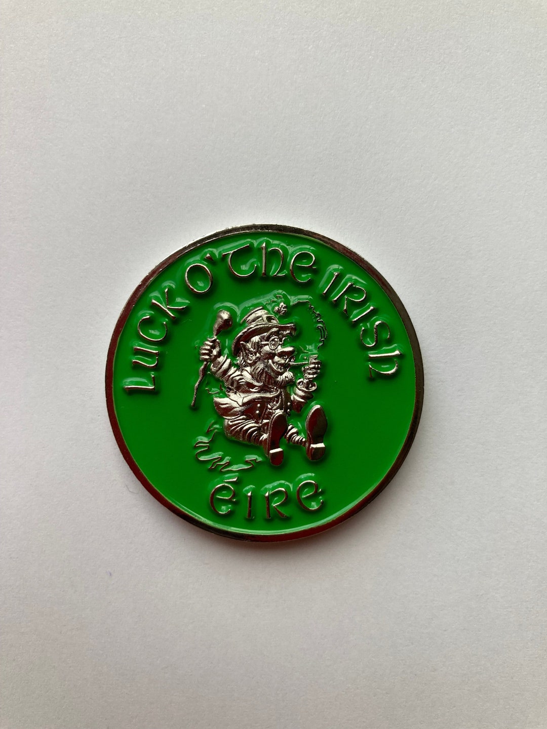 Limited Edition Emerald Green Lucky Irish Coin, Nickel Plated, an ...