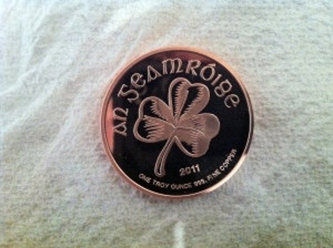 Lucky Irish Coin 1 Troy Ounce .999 Fine Copper Bullion Luck | Etsy