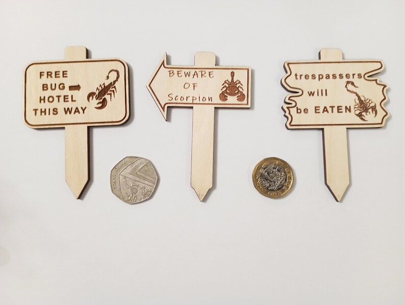Scorpion Warning Signs 3 to Choose From - Etsy