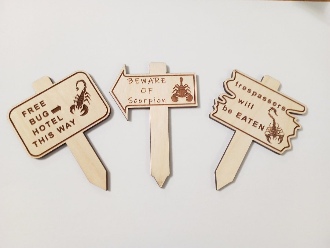 Scorpion Warning Signs 3 to Choose From - Etsy