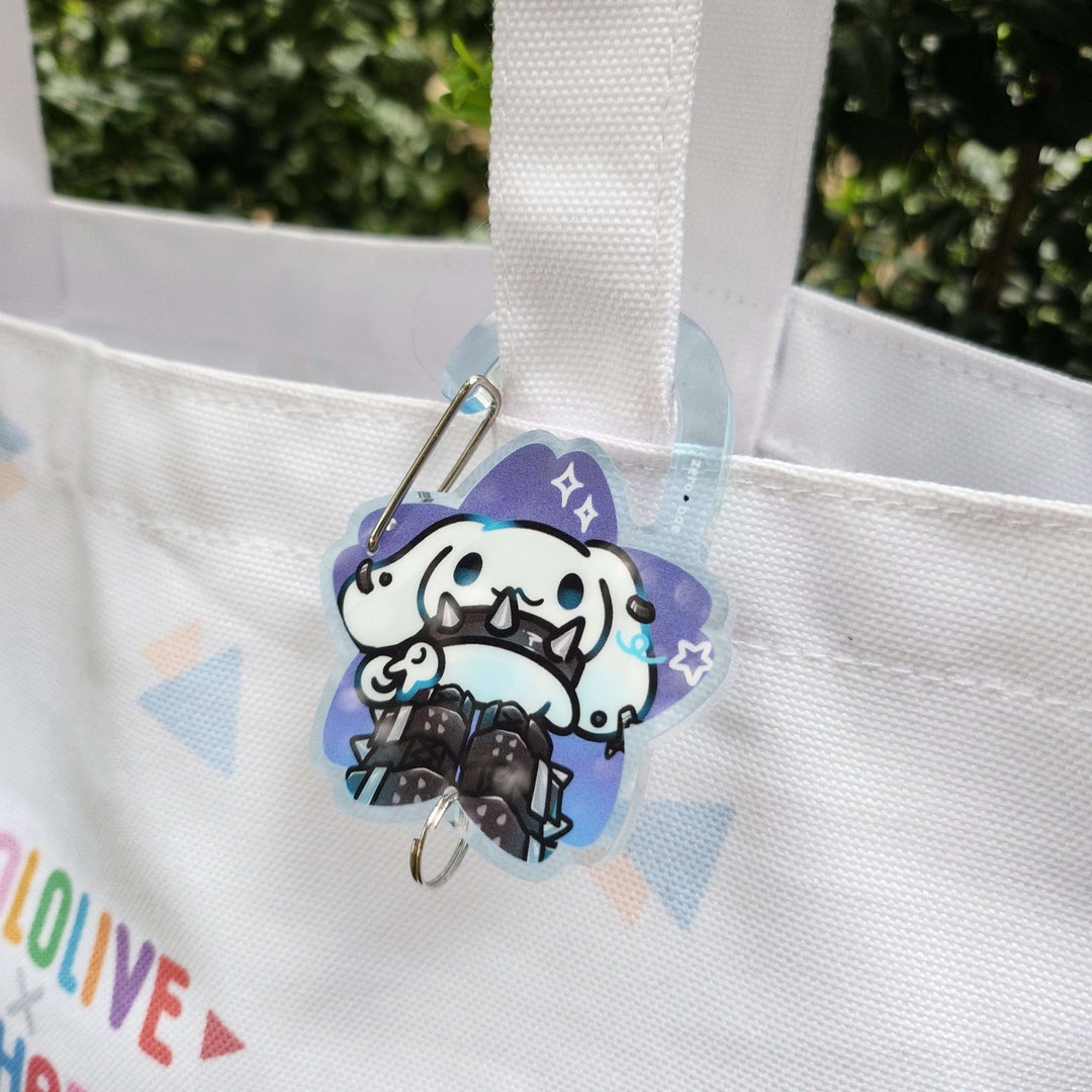 Cherry Blossom Cutie Goth Cinnamon Bunny Acrylic Carabiner Keyring ...