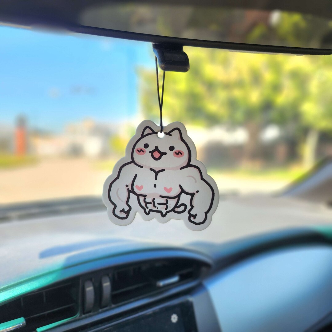 Buff Cat | Cute Muscular Kitty | Air Freshener - Etsy
