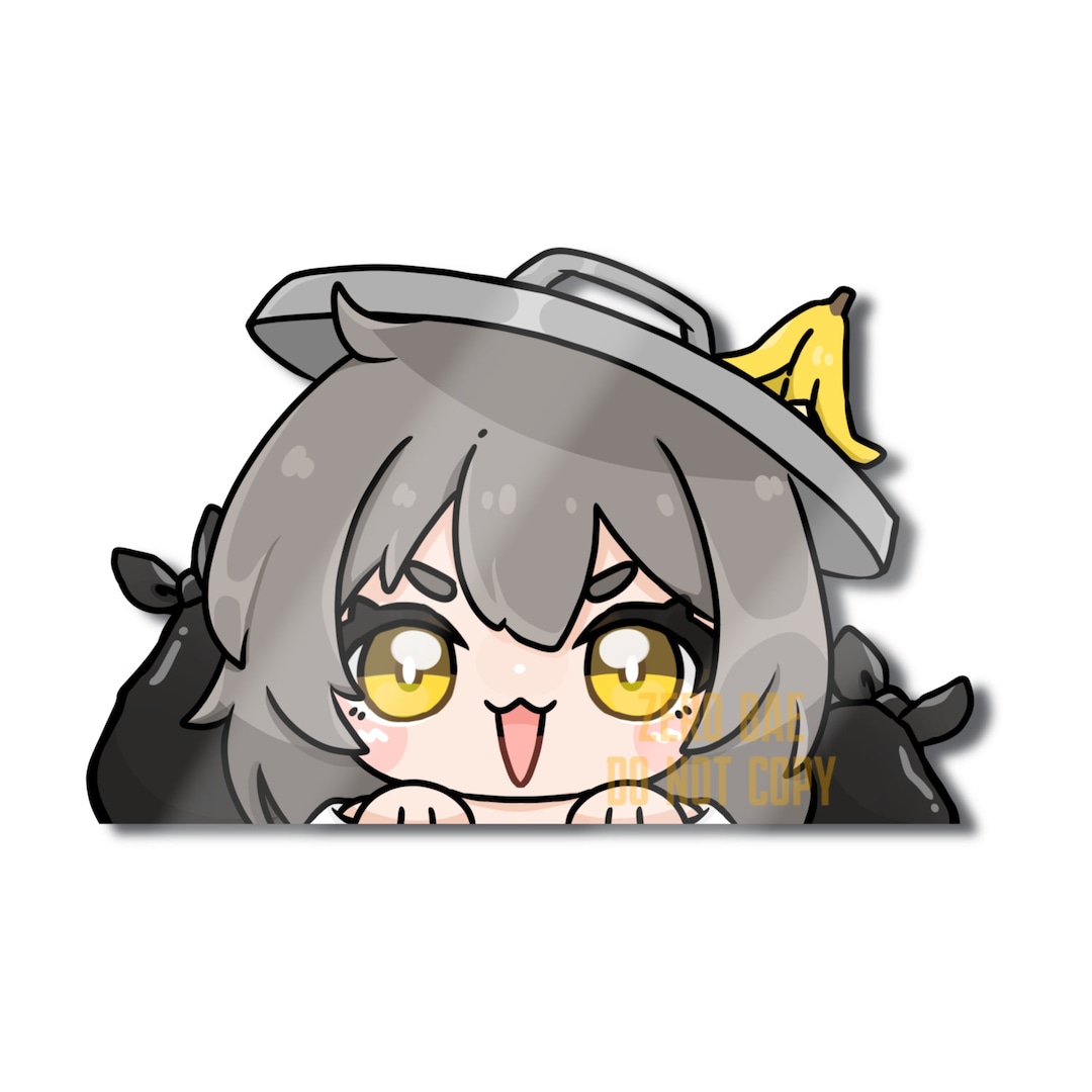 Honkai Star Rail Trailblazer Trash Garbage Can Peeking Vinyl Sticker - Etsy