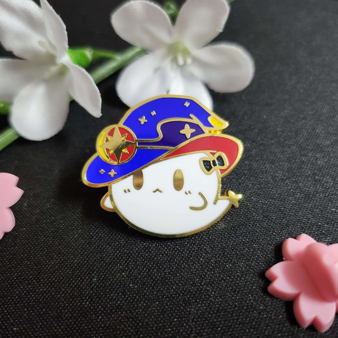 Genshin Mona Ghost Enamel Pin | Wizard Witch Hat - Etsy