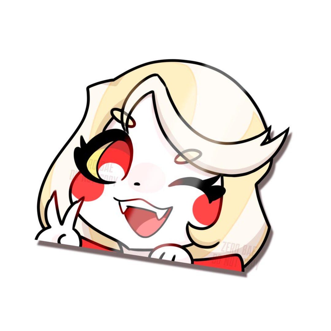 Hell Demon Charlie Peeking Vinyl Sticker - Etsy
