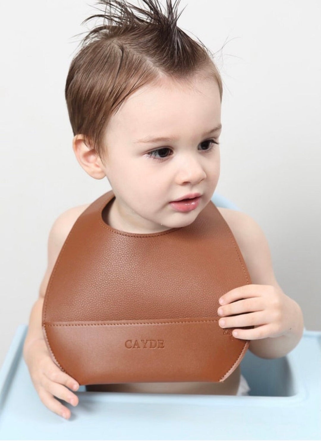 Personalised Vegan Leather Bibs, Personalised Baby Gift, Personalised ...