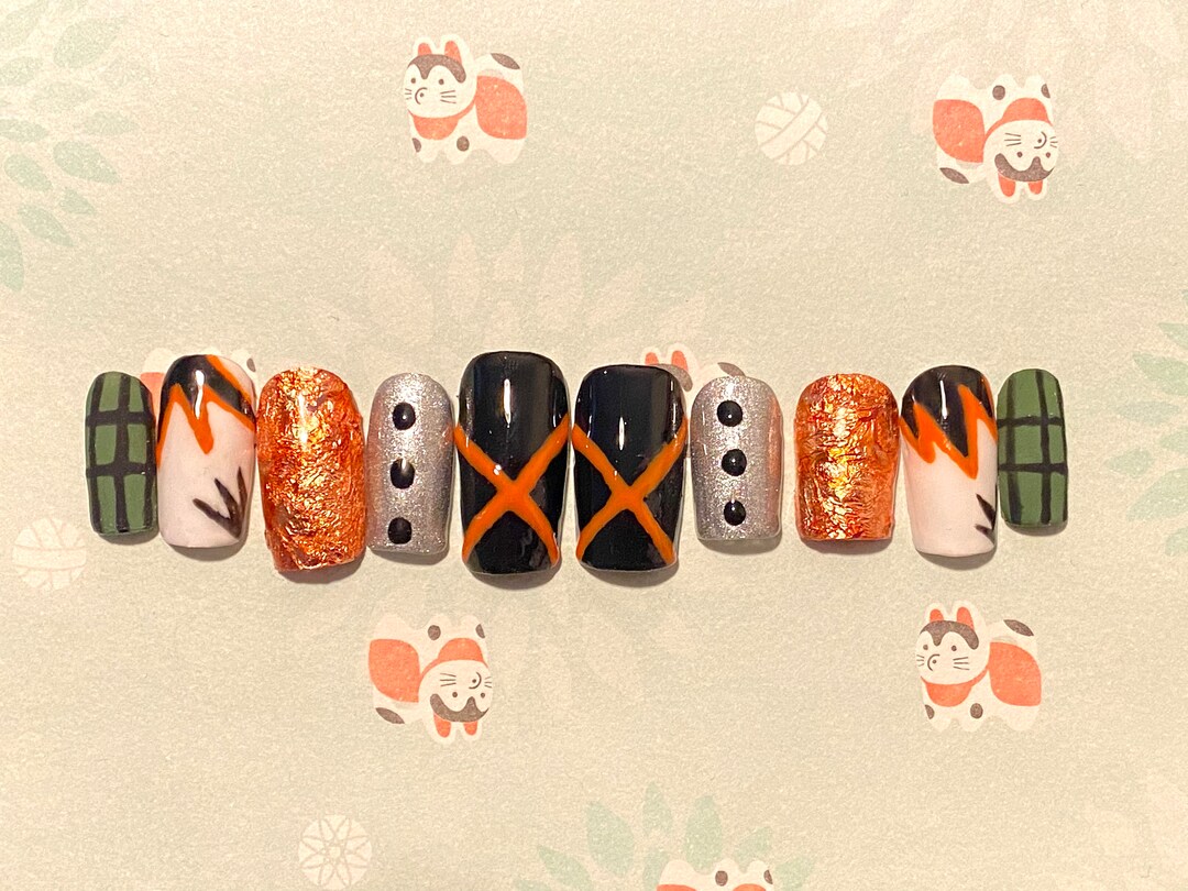 MHA Inspired Custom Press on Nails - Etsy