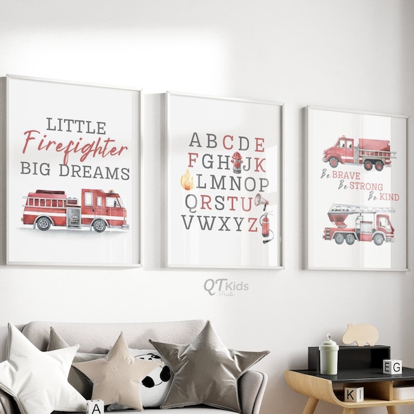 Fire Truck Wall Art - Etsy