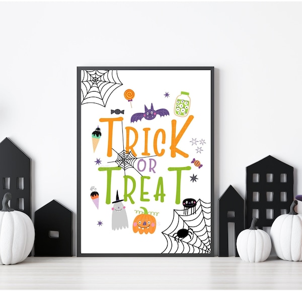 Cute Halloween Poster - Etsy