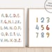 Alphabet ABC Numbers Print Set of 2, Kids Room Printable Wall Art ...