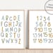 Alphabet Numbers Prints Set of 2, Boy Room Printable Wall Art, Toddler ...
