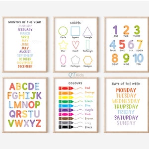 Educational Prints, ABC Posters, Classroom Printable, Kids Playroom ...