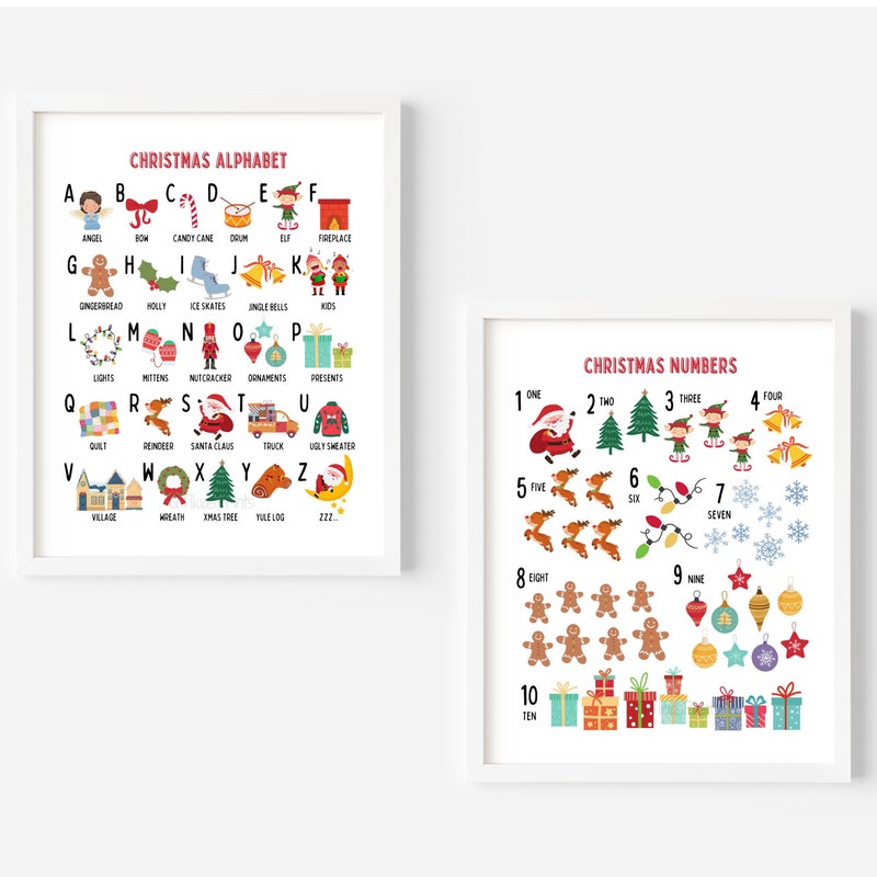 Christmas Abc Print - Etsy