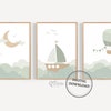Under the Sea Nursery Prints, Nautical Ocean Animal Posters, Boy ...