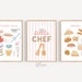 Kitchen Playroom Prints, Pretend Play Kitchen Printable Wall Art, Pink ...