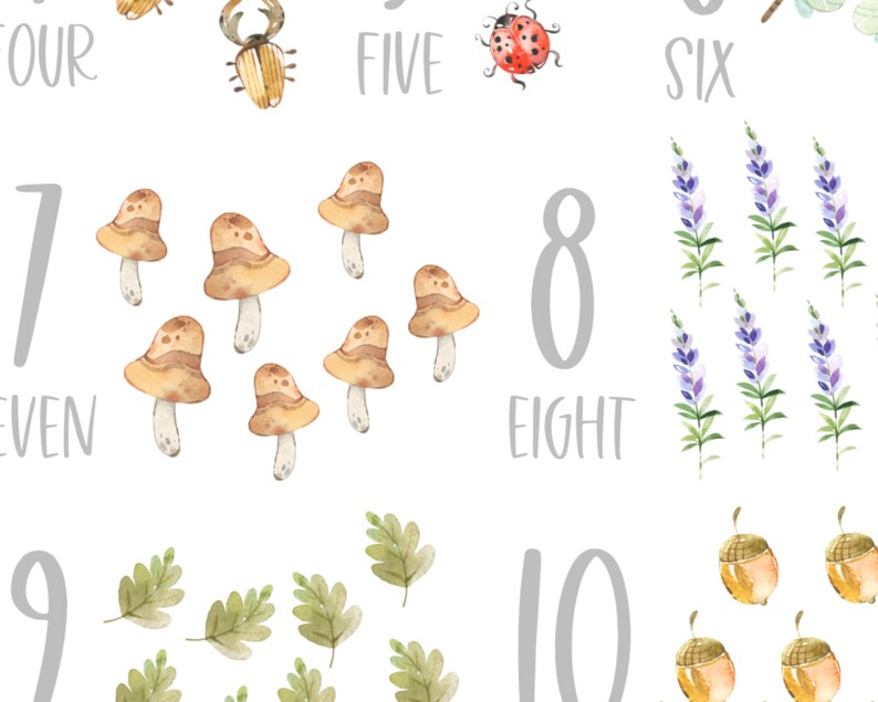 Woodland Alphabet Numbers Prints Woodland Nursery Decor Kids - Etsy