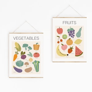 Fruits Vegetables Educational Prints, Classroom Printable, Learning ...