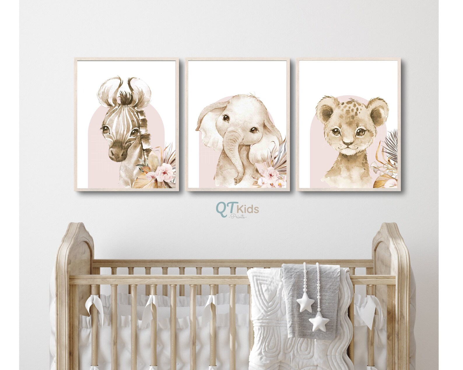 Safari Nursery Prints, Baby Girl Room Wall Art, Kids Playroom Decor ...