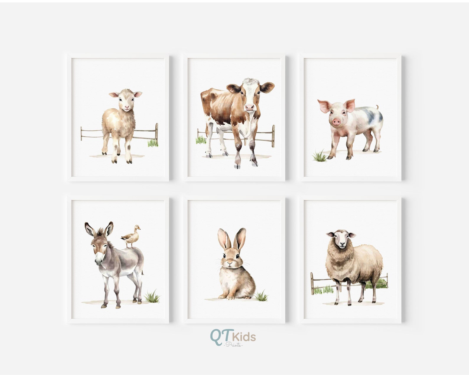 Farm Animal Prints, Farm Nursery Printable Wall Art, Farm Playroom ...