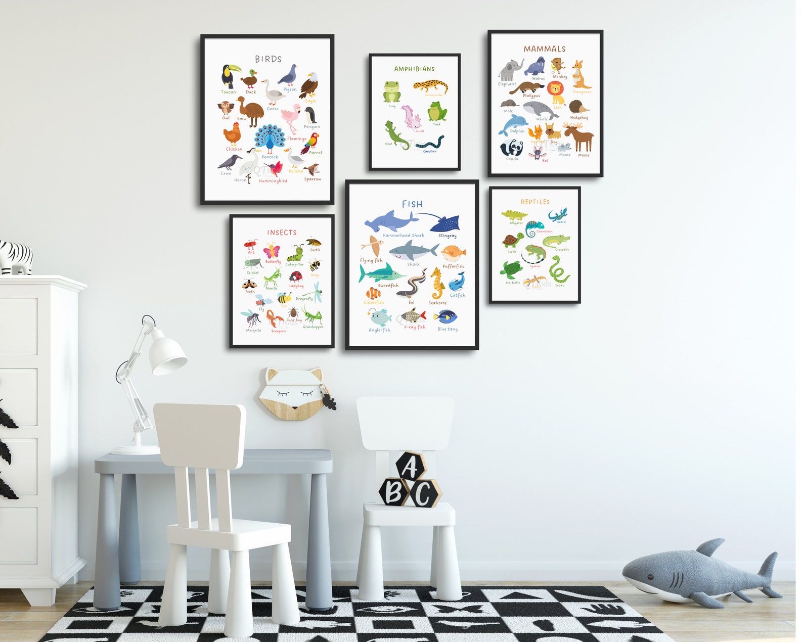 Kids Educational Prints, Animal Classification, Classroom Posters, Home ...