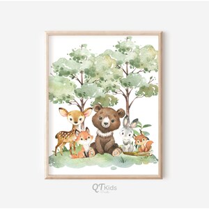 Woodland Alphabet Numbers Prints, Woodland Nursery Decor, Kids Playroom ...