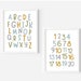 Alphabet Numbers Prints Set of 2, Boy Room Printable Wall Art, Toddler ...