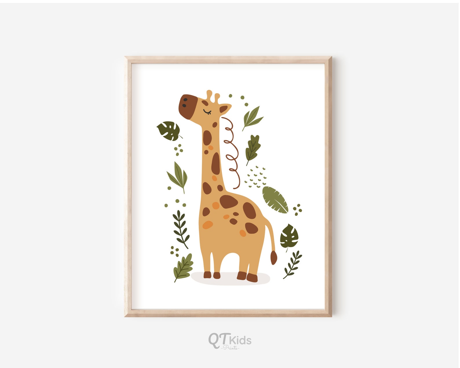 Safari Animal Nursery Prints, Jungle Animal Kids Room Wall Decor ...