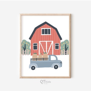 Farm Alphabet Numbers Prints, ABC Poster, Numbers 1-10, Pre-school ...