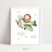 Lion Flying Airplane Print, Boy Nursery Room Print, Safari Animals ...