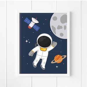 Space ABC Print, Solar System Rocket Planet Printable Wall Art, Space ...