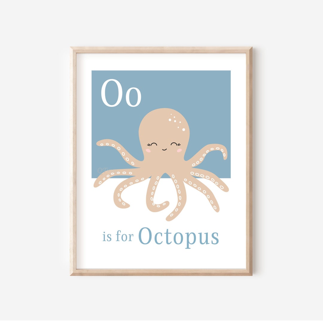 Octopus Nursery Print Under the Sea Nursery Wall Decor Ocean - Etsy