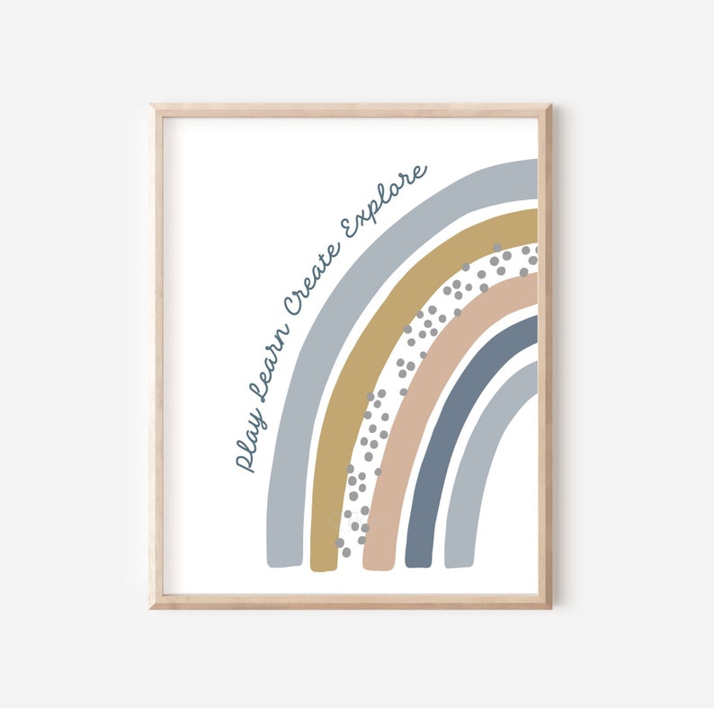 Kids Inspirational Quotes, Rainbow Print, Home School Classroom ...