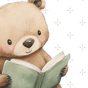 Reading Animals Nursery Prints, Cool Kids Read Books, Book Nook Wall ...
