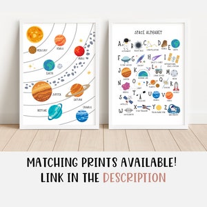 Space ABC Print Space Alphabet Learning Posters Montessori - Etsy