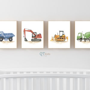 Construction Truck Nursery Prints, Transport Vehicles Wall Art ...