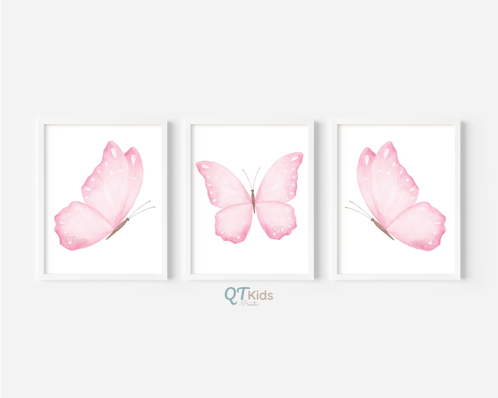 Butterfly Wall Art, Girl Nursery Printable Wall Art, Kids Room Wall Art ...