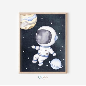 Space Nursery Prints, Boy Room Printable Wall Art, Outer Space Playroom ...