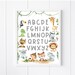 Safari Animal Alphabet Print, Safari Printable Wall Art, Gender Neutral ...