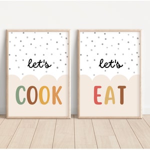 Kids Playroom Wall Art, Kitchen Playroom Decor, Little Chef, Pretend ...